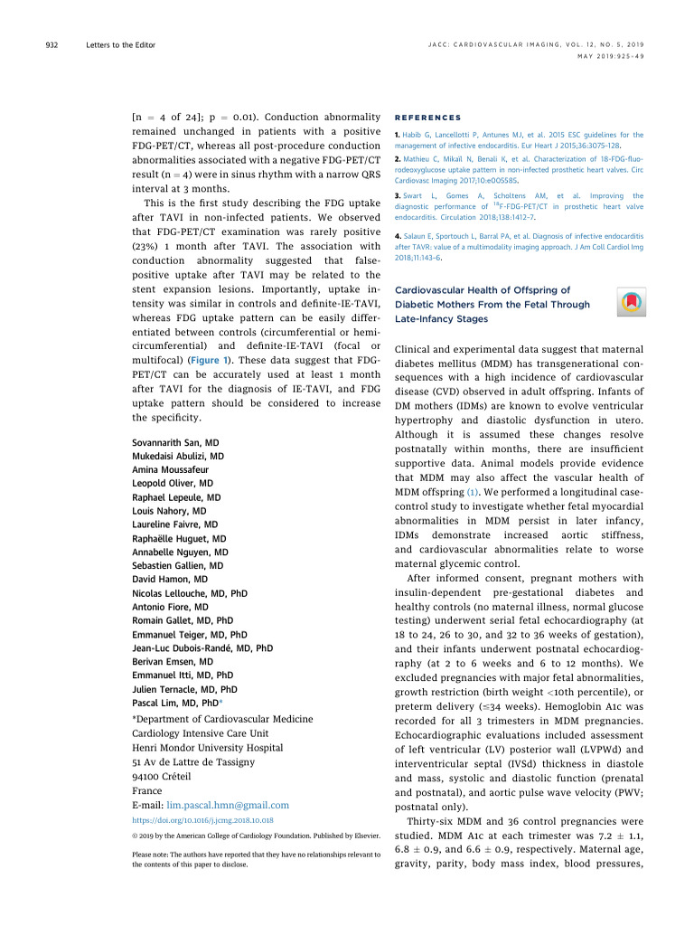 139- Cardiovascular Health of Offspring of Diabetic Mothers From the ...