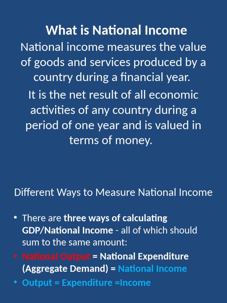 Understanding National Income Measurement | PDF | Measures Of National ...