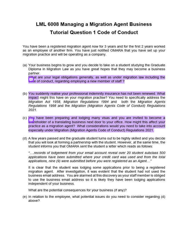 LML6008 Tutorial Question 1 (2025S1) 1 | PDF