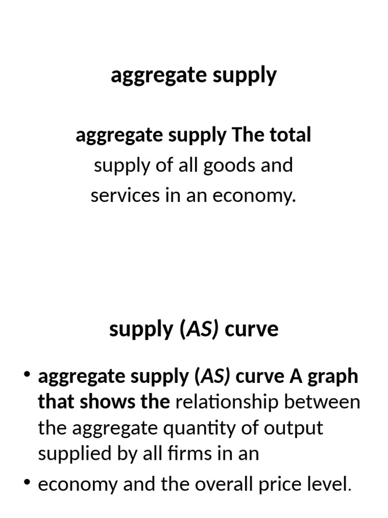 aggregate supply and aggregate demand | PDF | Supply (Economics) | Aggregate Demand