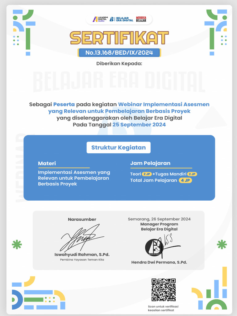 Sertifikat Setiawan Jorgi September 20244 | PDF