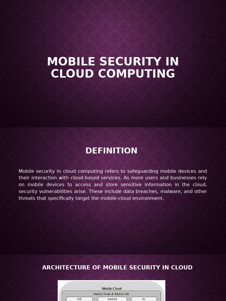 Mobile Security in Cloud Computing | PDF | Security | Computer Security