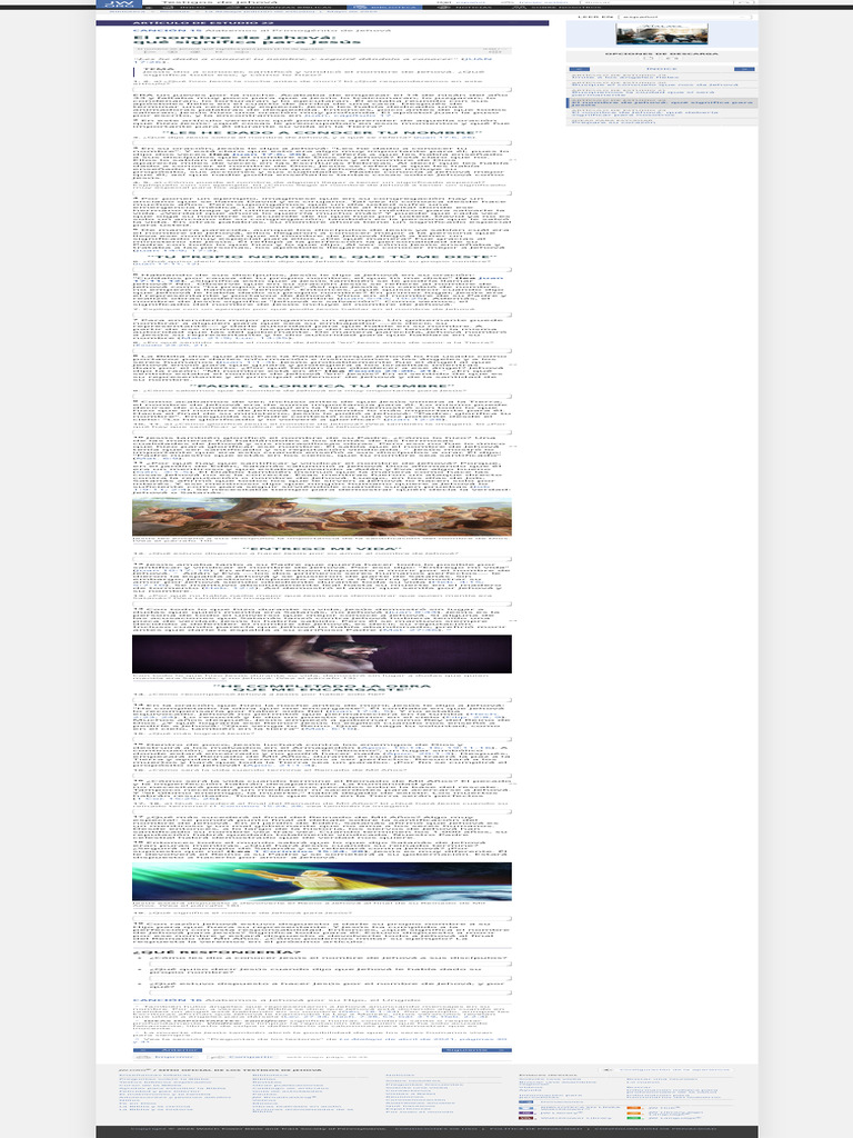 El Nombre de Jehová: Qué Significa para Jesús - Estudio de La Atalaya | PDF | Jesús | Juan el ...