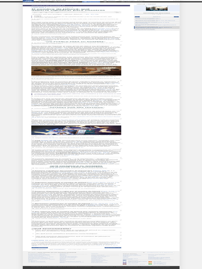 El Nombre de Jehová: Qué Debería Significar para Nosotros - Estudio de La Atalaya | PDF | Jesús ...