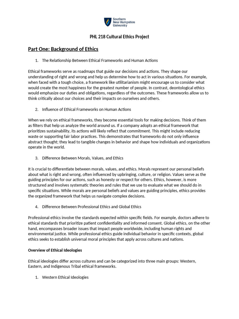 PHL 218 Project Template | PDF | Morality | Mental Health