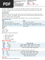 Class 9 Hindi - Anusvar Aur Anunasik Worksheet | PDF