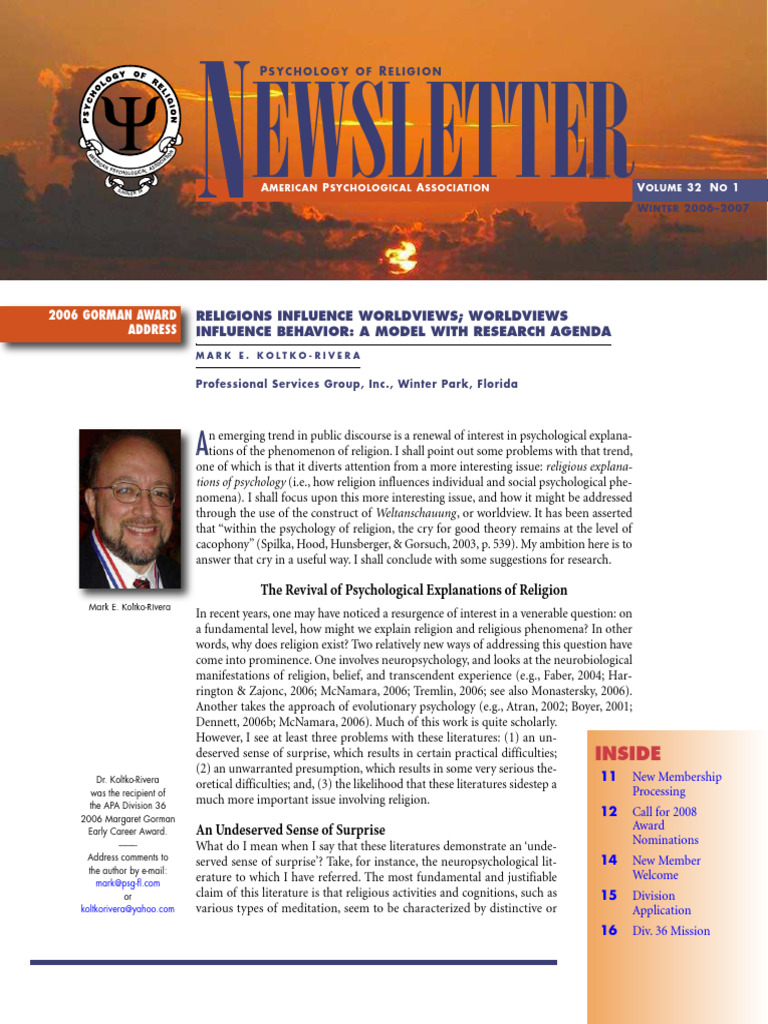 Religions Influence Worldviews Worldview | PDF | Psychology | Truth