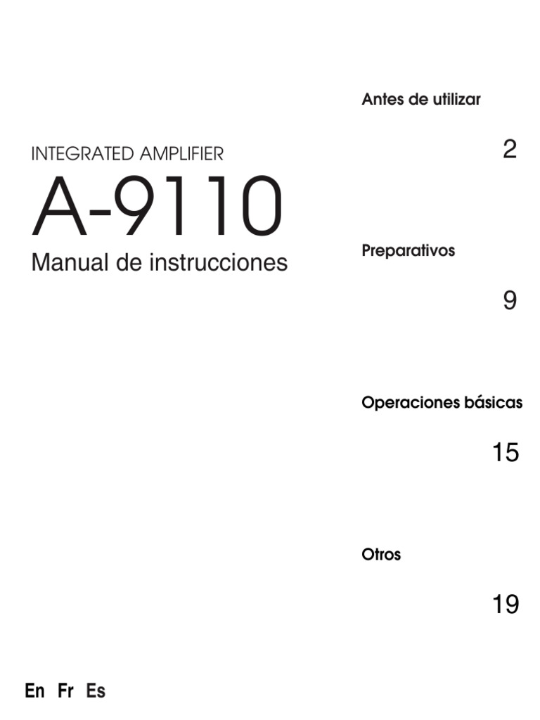 Manual del Onkyo A-9510 | PDF
