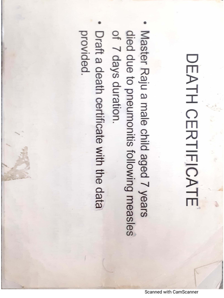 Death Certificate 1 | PDF