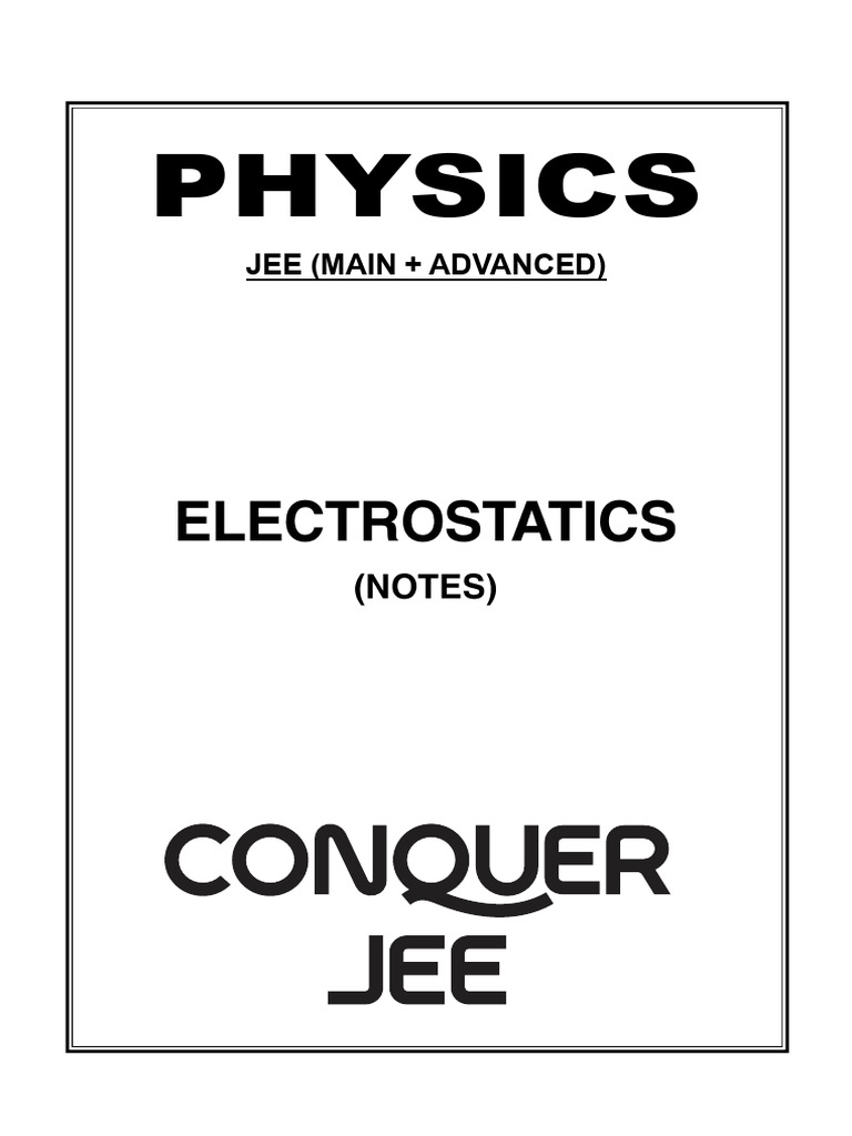 Electrostatics Notes | PDF | Electric Charge | Electron