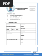 MUBAS Postgraduate Application Form | PDF | Postgraduate Education | Doctor Of Philosophy