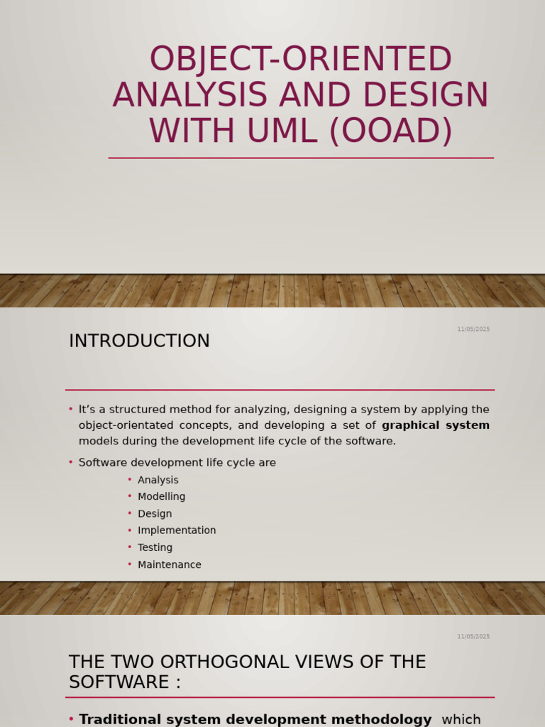 Object-Oriented Analysis and Design With Uml (OOAD | PDF | Object Oriented Programming | Class ...