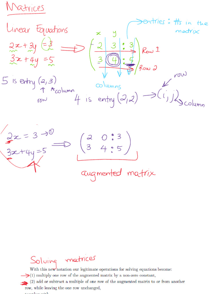 Chapter 4 Matrices Intro | PDF