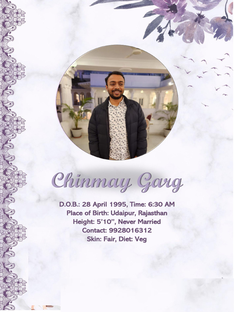 Chinmay Garg Biodata Final | PDF