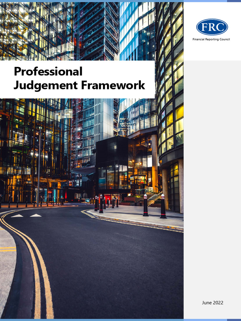 FRC Professional Judgement Framework June 2022 | PDF | Audit | Judgment ...