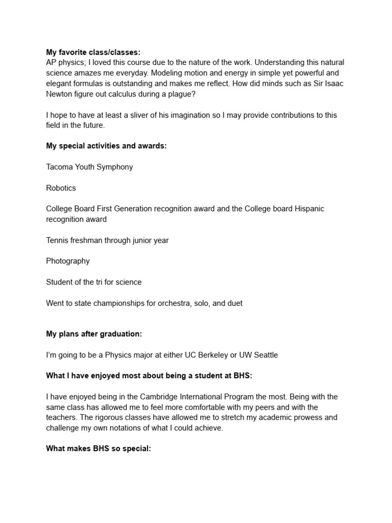 Senior Writing | PDF