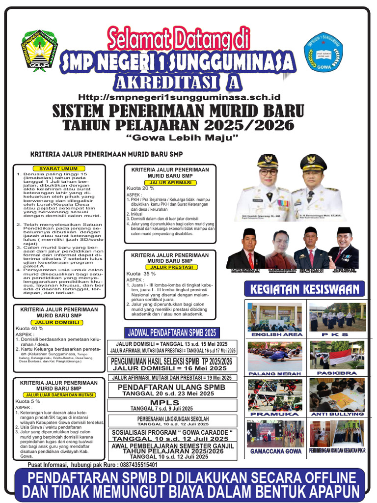 Baliho PPDB 2025 Ukuran A4 | PDF