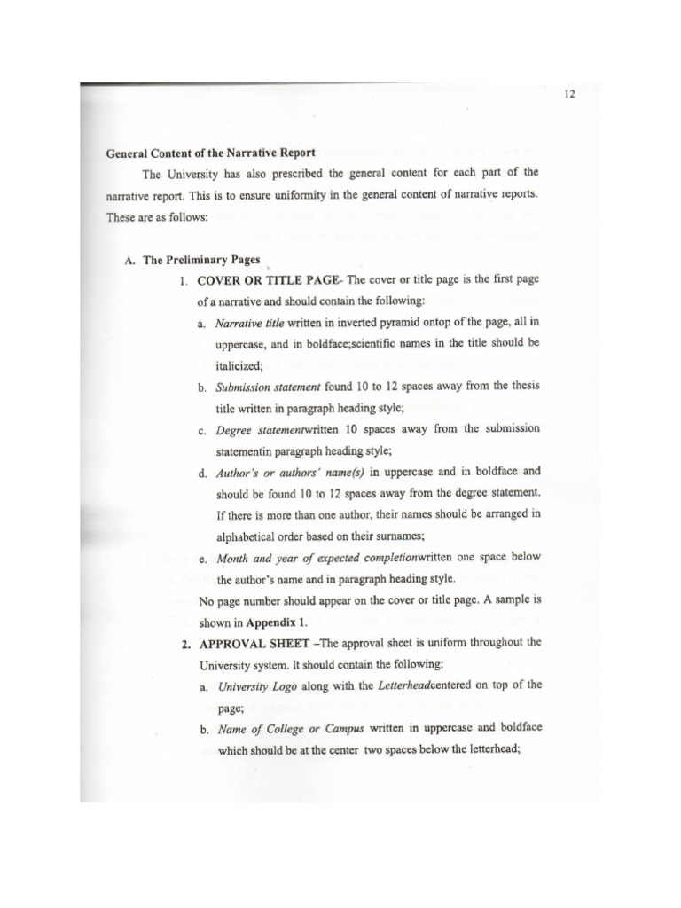 CvSU Manual For Narrative Report Part 2 | PDF