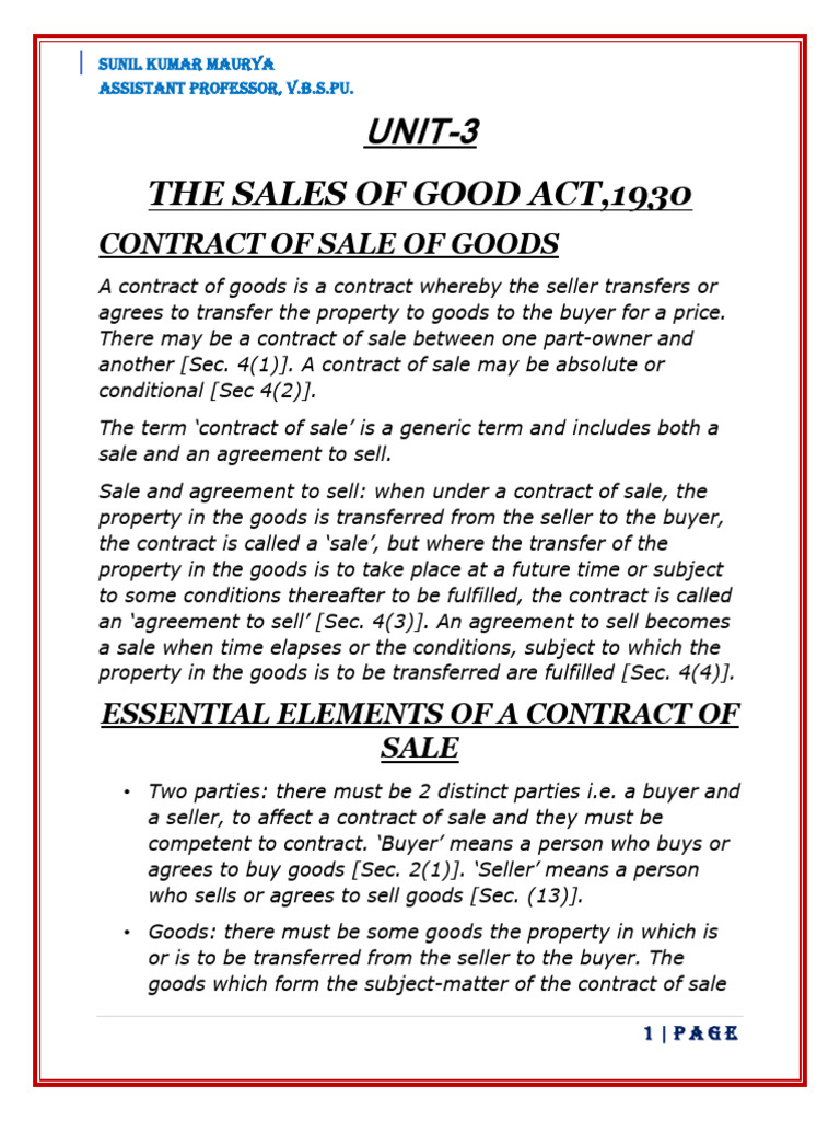 F060202T - Business Legislation UNIT-3 | PDF | Breach Of Contract ...