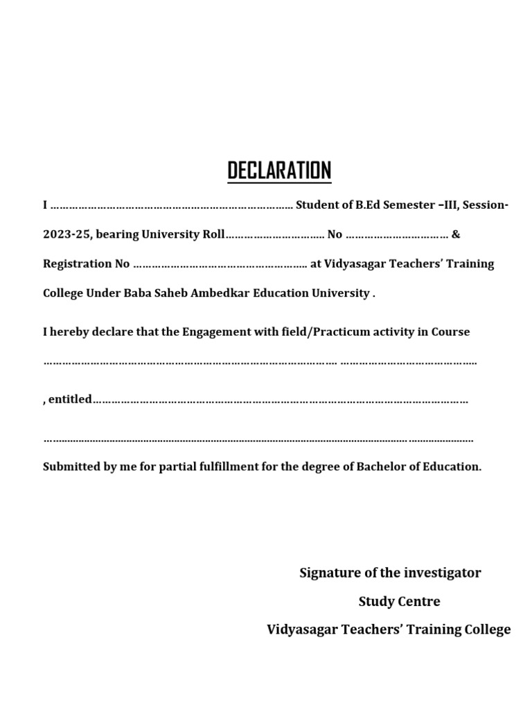 Declaration & Certificate (2) | PDF