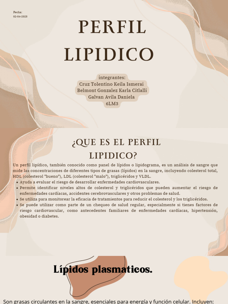 Análisis del Perfil Lipídico y Salud Cardiovascular | PDF ...