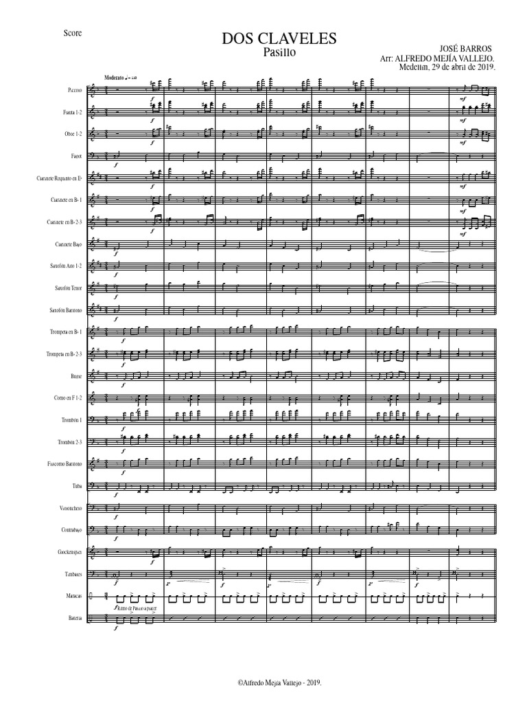 Dos Claveles - Score - Partes | PDF