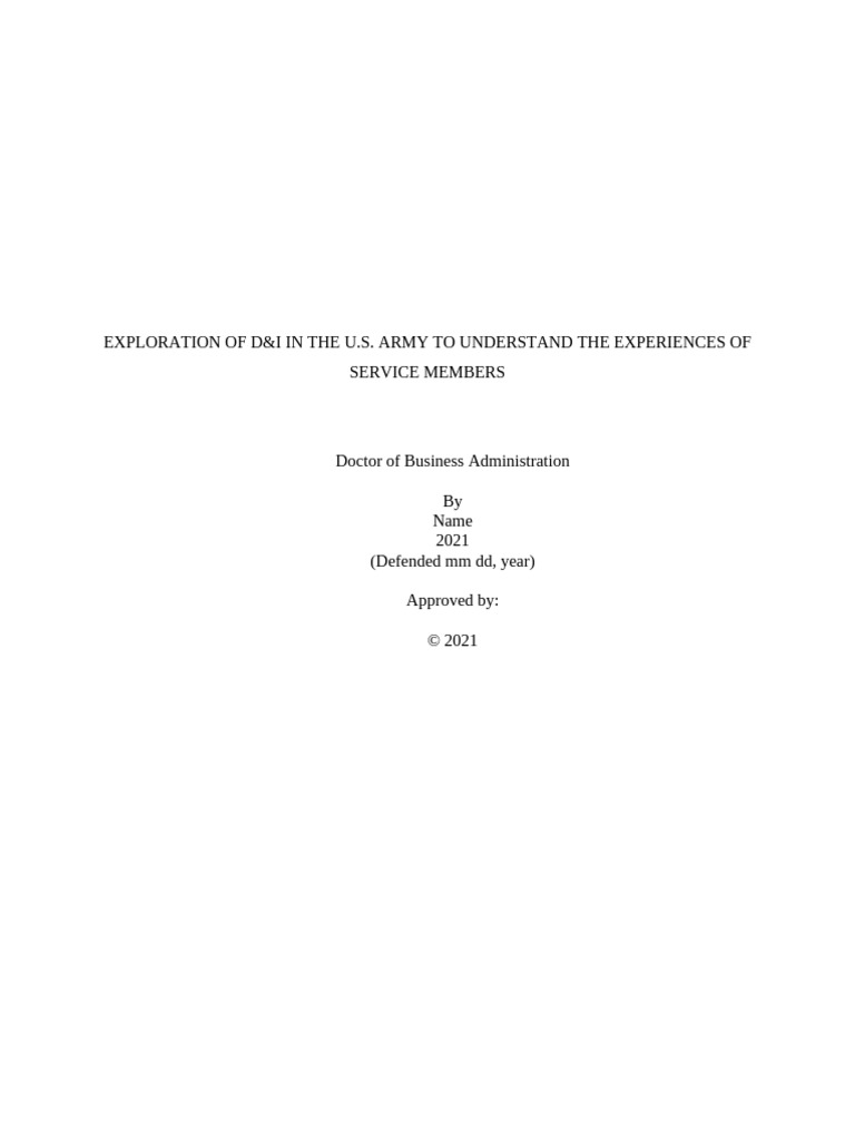 US Army Diversity & Inclusion APA (Final) | PDF | Qualitative Research ...