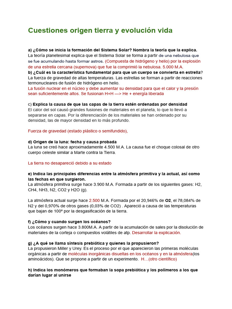 Origen de la Tierra y Evolución de la Vida | PDF | Estrellas | Dom