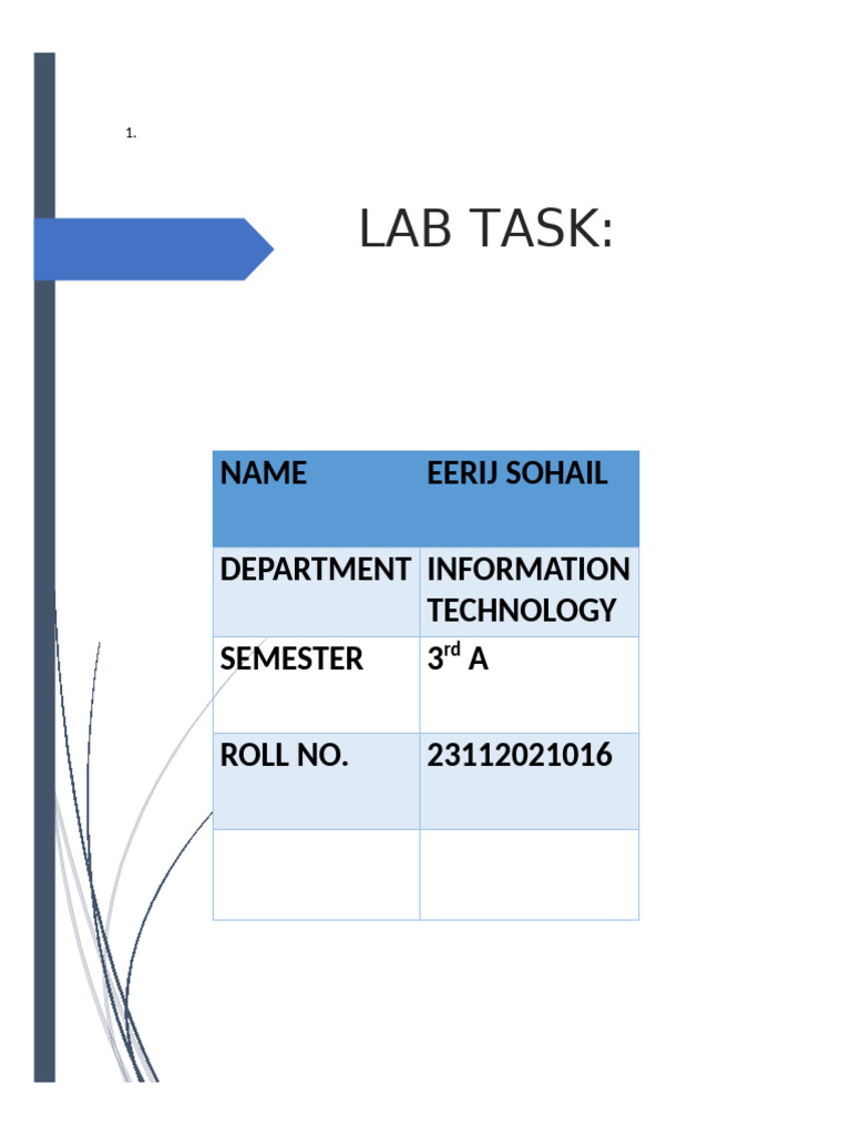 lab task dsa | PDF