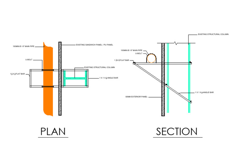 Detailed Plan and Section PIPE | PDF