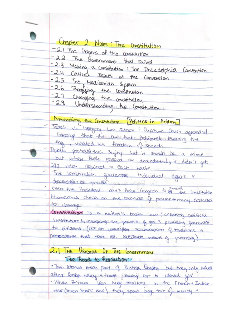 Chapter 2 Gov Notes | PDF