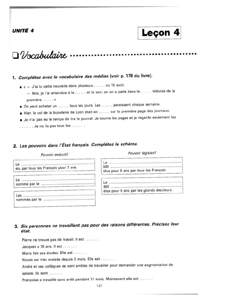 Exercices - Leçon 4 | PDF