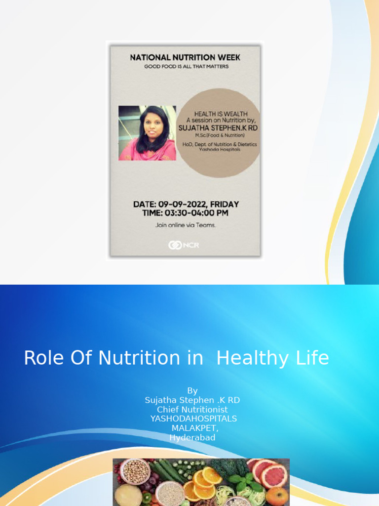 How Nutrition Helps To Lead Healthy Life | PDF | Malnutrition | Diet ...