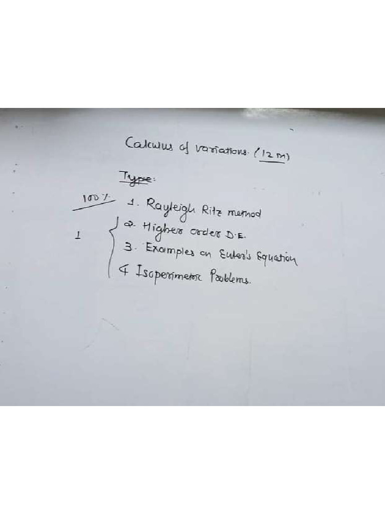 Calculus of Variations (Crash.c) | PDF