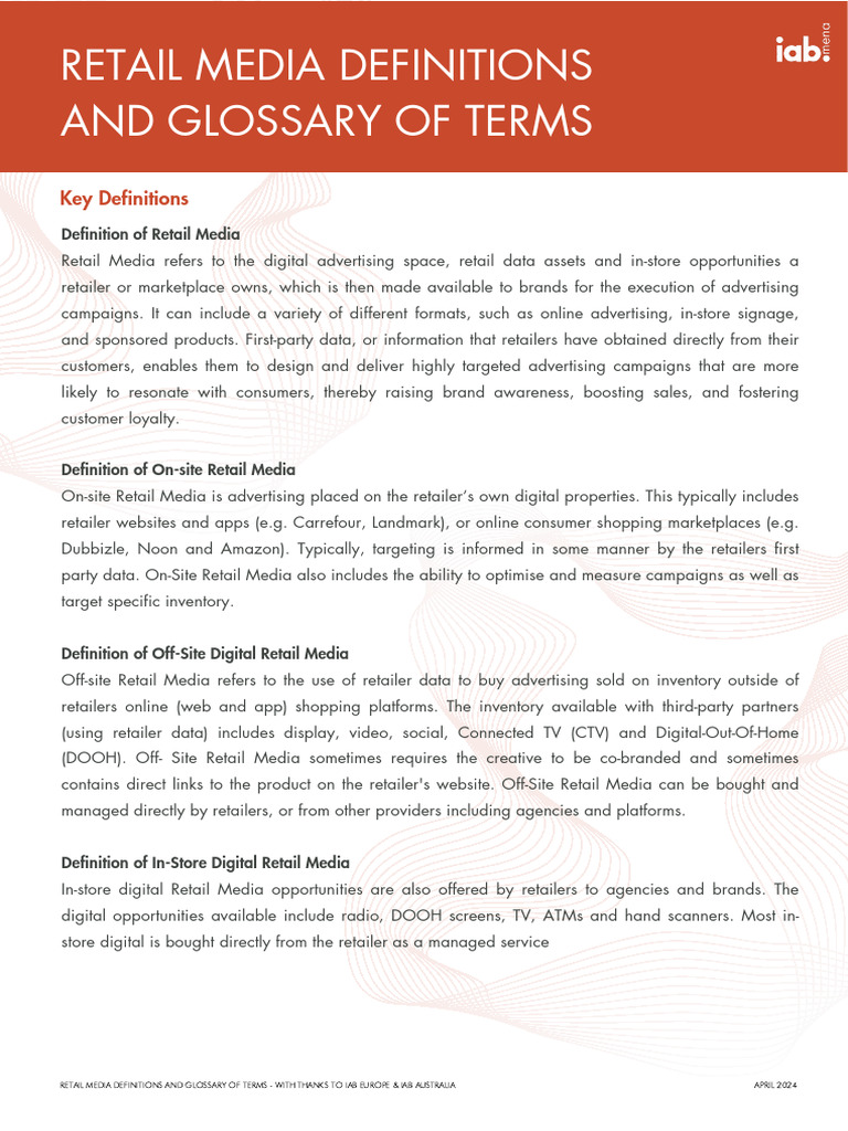 Retail Media Advertising Definitions | PDF | Retail | Advertising