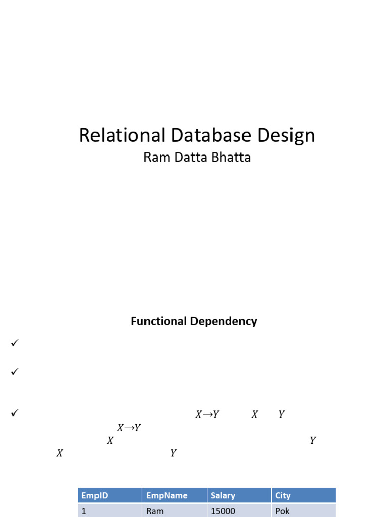 Relational Database Degin - FD and Normalization | PDF | Information Science | Software Design