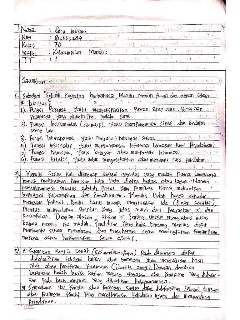 Tugas Tutorial Keterampilan Menulis 1 Pdf