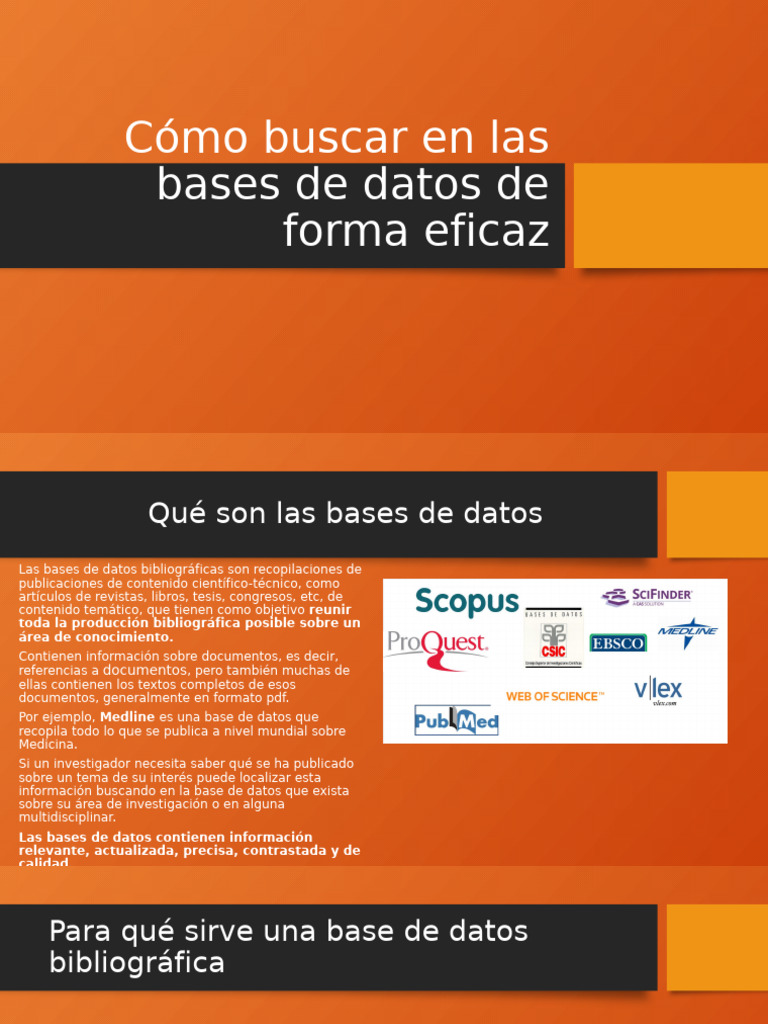 Cómo Buscar en Las Bases de Datos de Forma Eficaz | PDF | Bases de ...