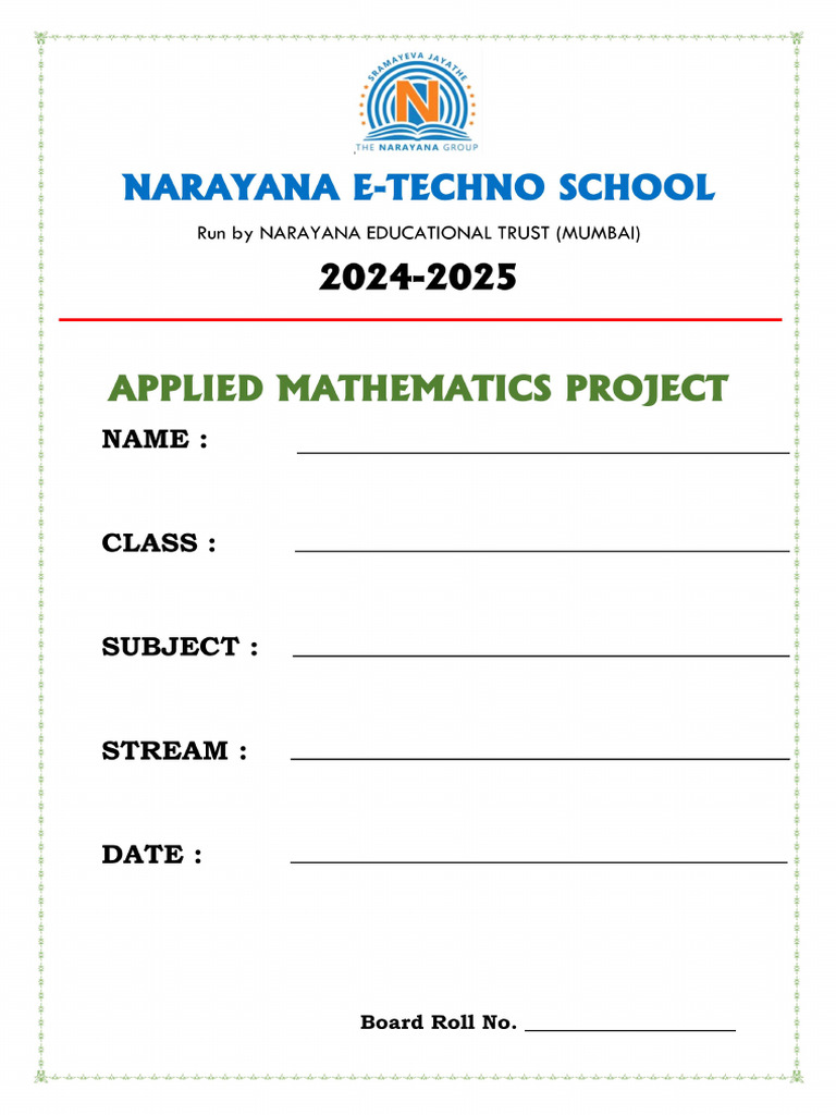 Cover Page and Certificate | PDF