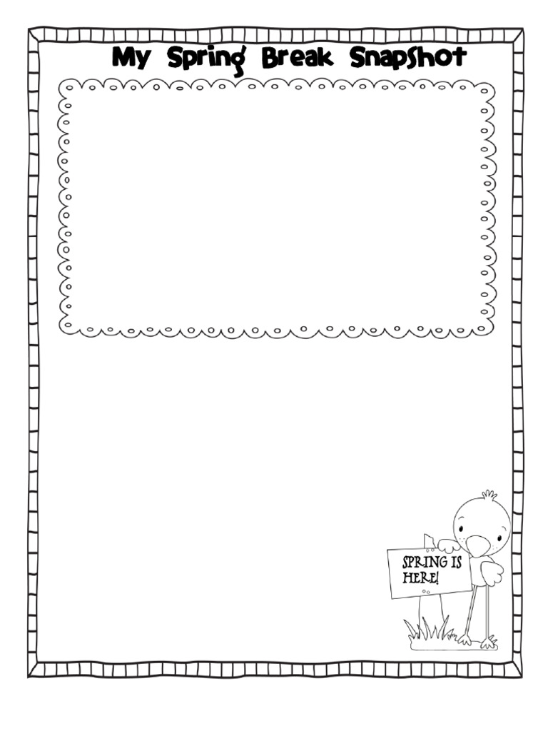 My Spring Break Snapshot | PDF