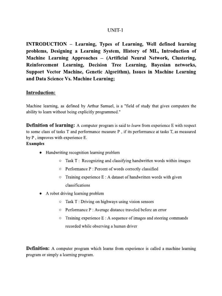 ML Notes | PDF