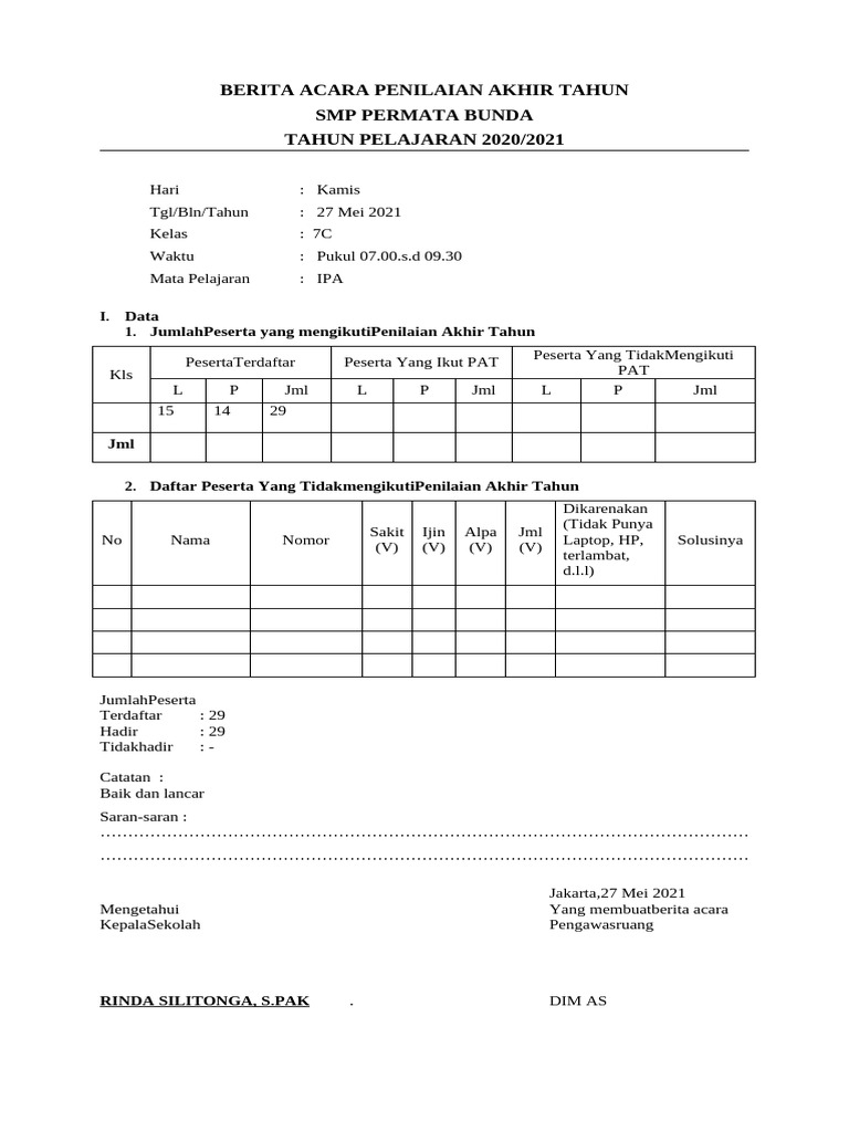 BERITA ACARA PAT 7C ok | PDF