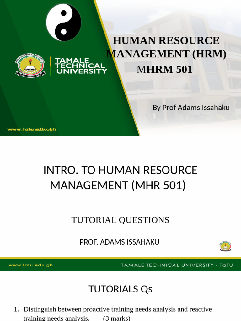 Tutorial Questions MSC l500 2025 | PDF | Human Resource Management ...