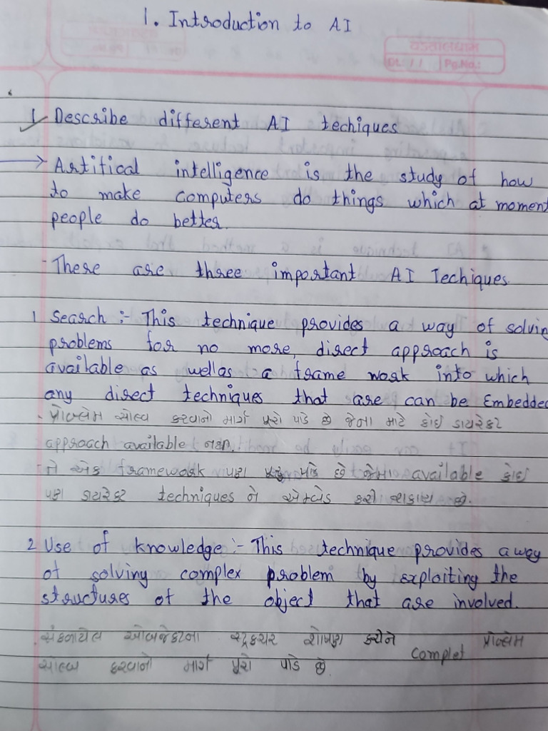 Ai Notes Written | PDF