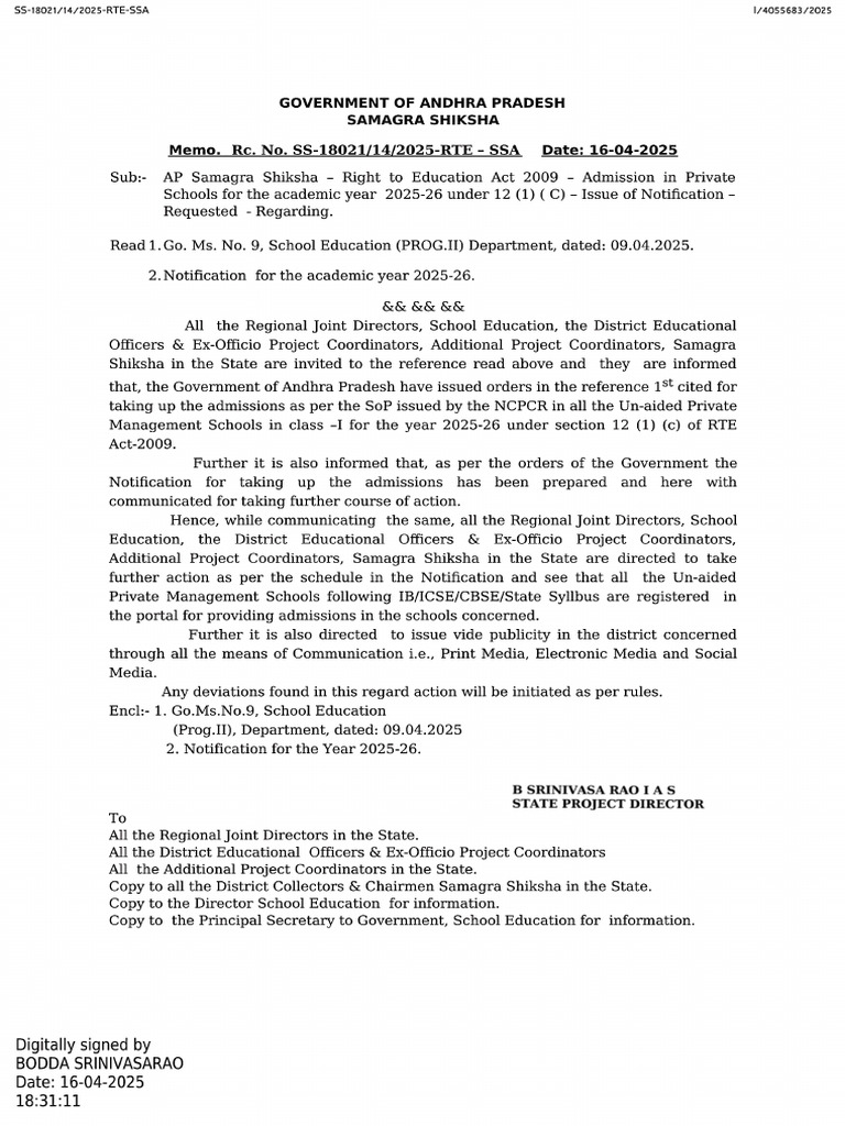 Instruction To RJDS, DeOs, and APCs | PDF