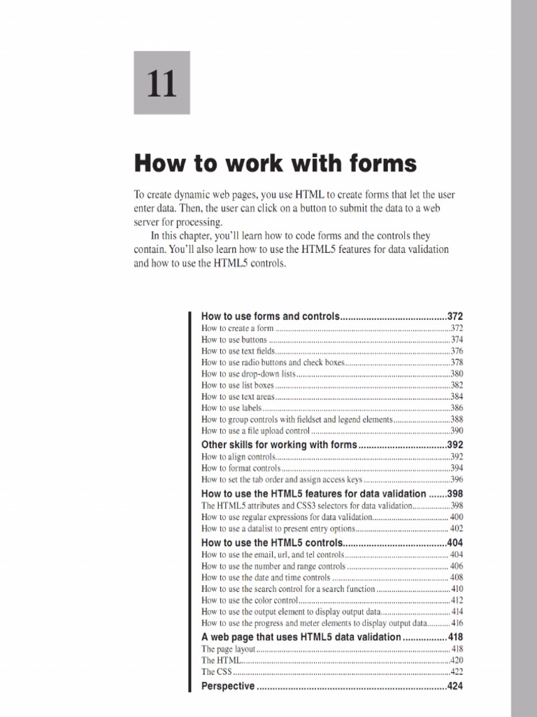 Murachs Html5 and Css3 Forms | PDF