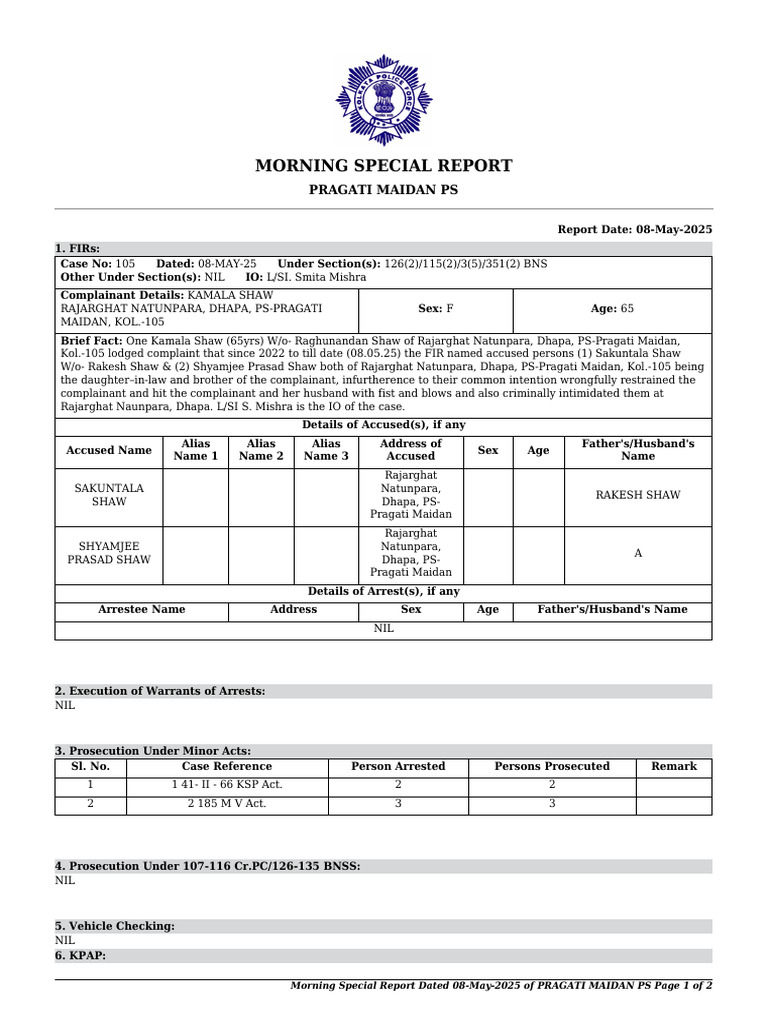 Morning Special Report | PDF | Law Enforcement | Crime & Violence
