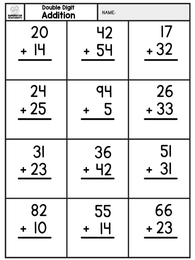 Double Digit Addition 2 | PDF