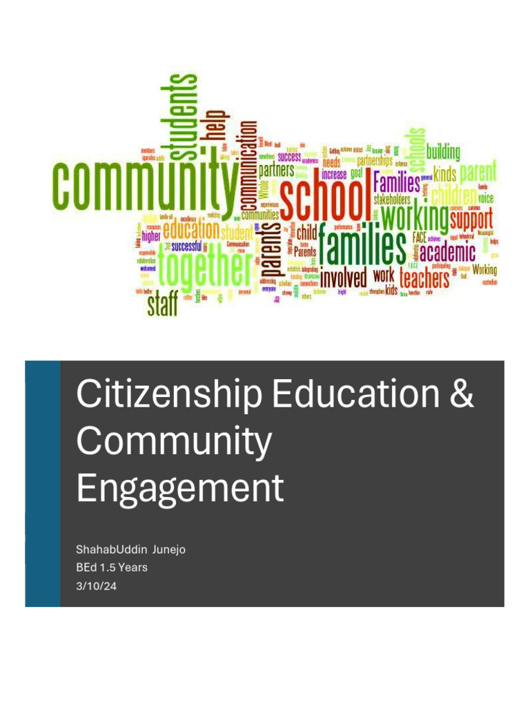 Citizenship Education & Community Engagement (8606) Assignment 2 | PDF ...