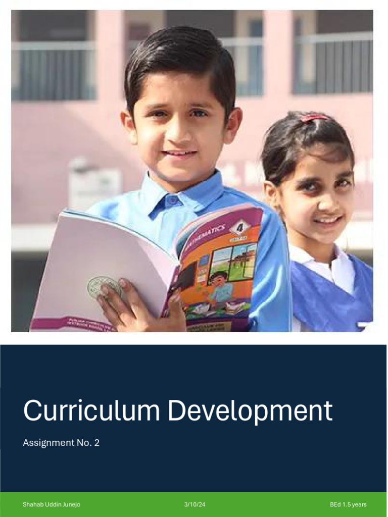 Curriculum Development (8603) Assignment 2 | PDF | Evaluation | Curriculum